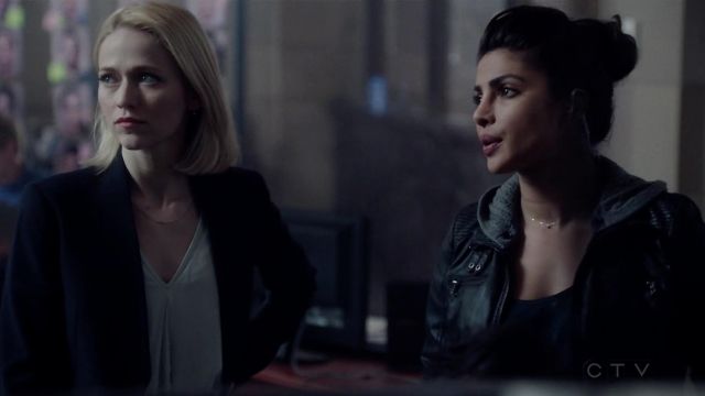 Veste noire de Shelby Wyatt (Johanna Braddy) dans Quantico | Spotern