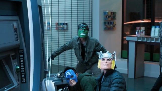 Captain America Mask worn by one robber as seen in Spider-Man ...