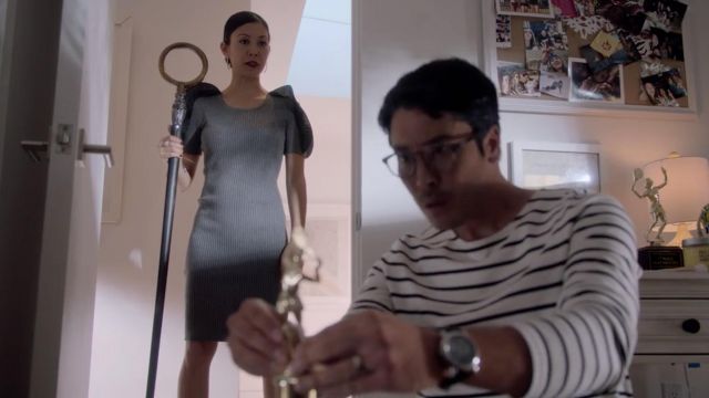 Tina Minoru's (Brittany Ishibashi) Opening Ceremony Grey Dress in ...