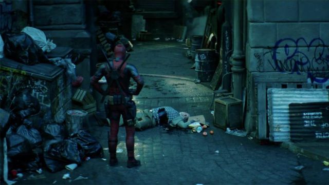 The costume of Deadpool's Wade Wilson (Ryan Reynolds in Deadpool 2 ...