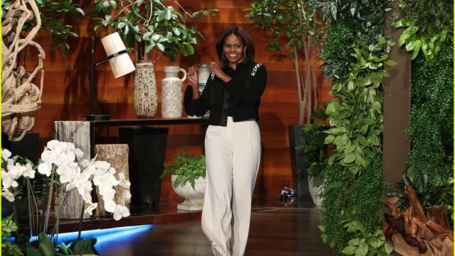 The white pants off of Michelle Obama in March 2015 in the show Ellen ...