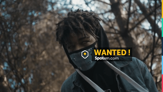 Denim mouth mask worn by Scarlxrd in his Lies YXU Tell music video ...