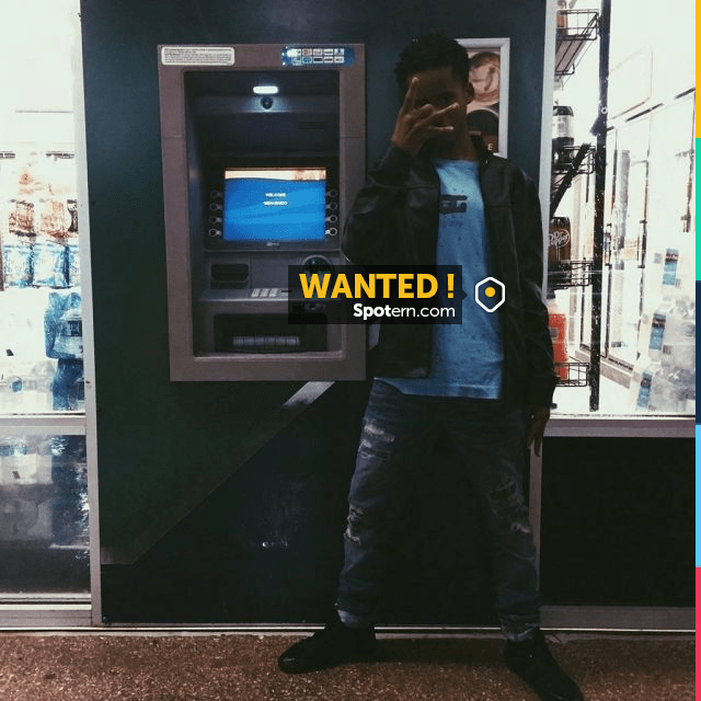 The t-shirt Bape blue worn by Tay-K on his account Instagram ...