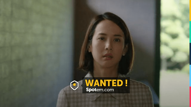 The shirt to small tiles in beige and white worn by Yeon-Kyo (Cho Yeo ...