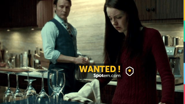 Red cable sweater worn by Abigail Hobbs (Kacey Rohl) in Hannibal ...