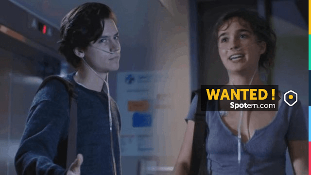 Blue grey henley tee worn by Stella (Haley Lu Richardson) in Five Feet ...