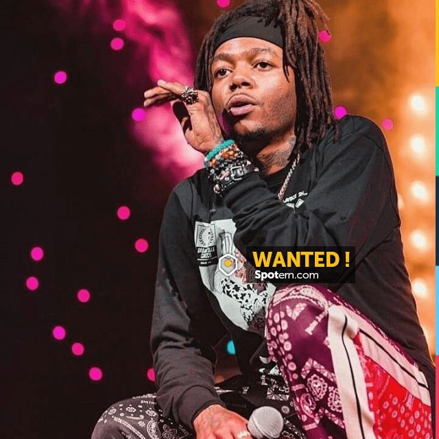 Print black long sleeves tshirt worn by J.I.D on the Instagram account ...