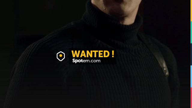 Pull à col roulé noir en laine épaisse de Serhij Franko (Sergey ...