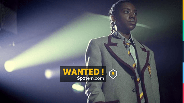 Moordale School Uniform in gray worn by Cal Bow­man (Dua Saleh) as seen ...