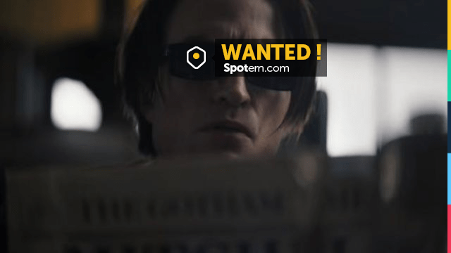 Thin black sunglasses worn by Bruce Wayne / Batman (Robert Pattinson ...