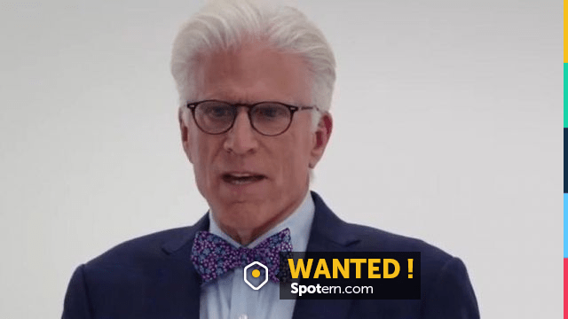 Navy blue floral bow tie worn by Michael (Ted Danson) in The Good Place ...