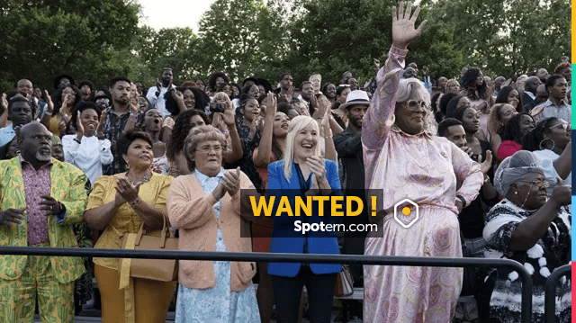 Floral Printed Dress Ensemble in silk pink worn by Madea / Joe (Tyler ...