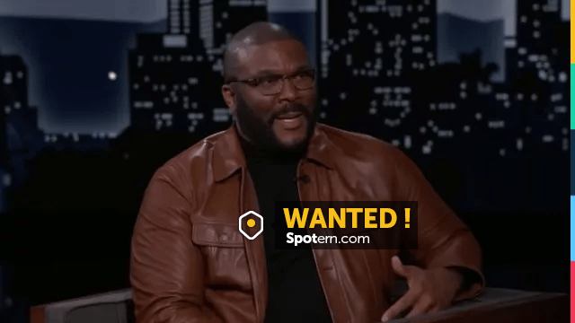 Brown leather jacket worn by Tyler Perry as seen in Jimmy Kimmel Live ...