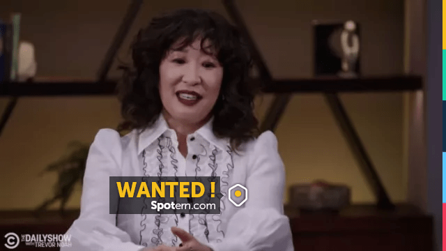 Ruffle Shirt worn by Sandra Oh as seen in The Daily Show with Trevor ...