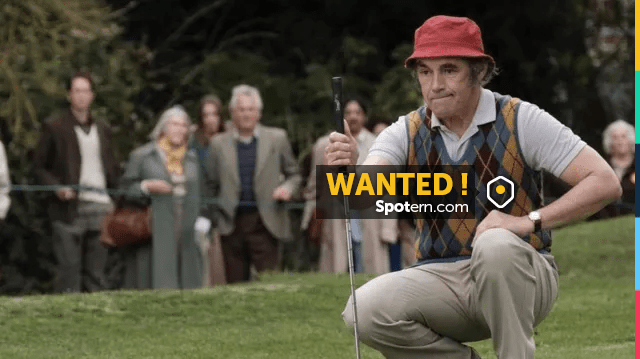 Argyle Sleeveless Sweater worn by Maurice Flitcroft (Mark Rylance) as ...