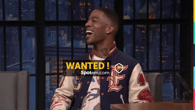 Varsity Bomber Jacket worn by Kid Cudi as seen in Late Night with Seth ...