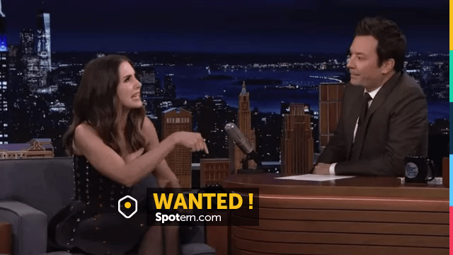 Dress with jewels worn by Alison Brie as seen in The Tonight Show ...