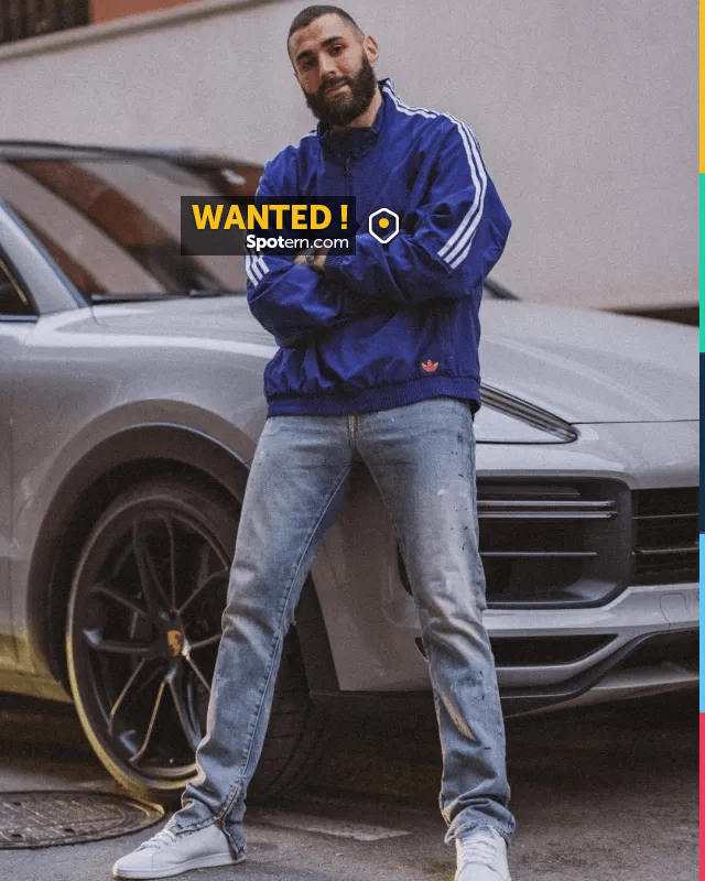 The adidas blue tracksuit jacket worn by Karim Benzema on his Instagram ...