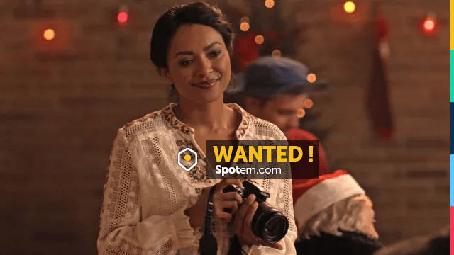 White embroidered knitted shirt worn by Abby Sutton Kat Graham in The ...