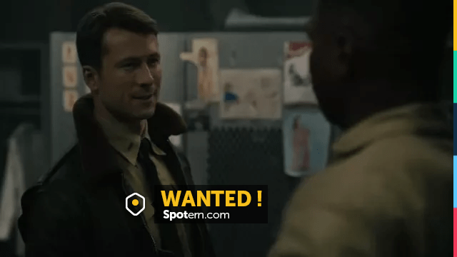 Aviator Leather Jacket worn by Tom Hudner (Glen Powell) as seen in ...