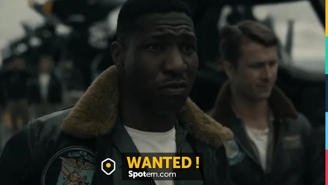 Aviator Leather Jacket worn by Jesse Brown (Jonathan Majors) as seen in ...