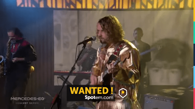 Fringe Gold jacket and pants set worn by Kevin Morby as seen in Jimmy ...