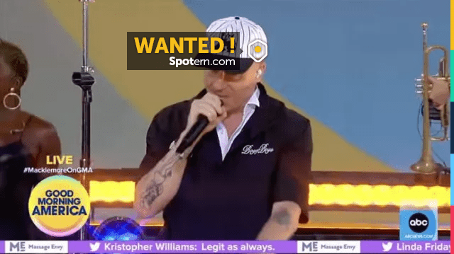 Striped hat cap worn by Macklemore in Good Morning America TV show on ...
