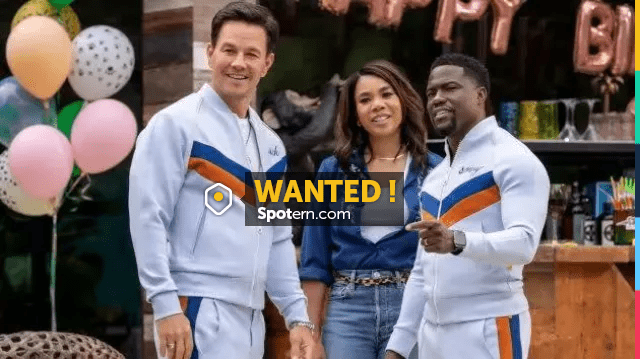 White tracksuit worn by Huck Dembo (Mark Wahlberg) as seen in Me Time ...