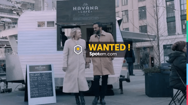 White long coat worn by June Osborne (Elisabeth Moss) as seen in The ...