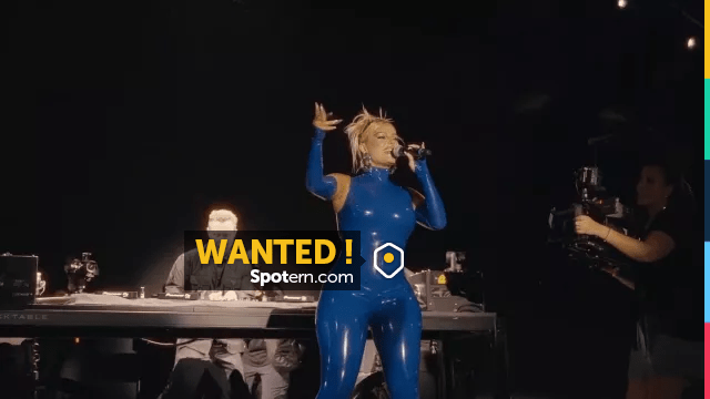 Bebe Rexha's blue latex outfit during her live I'm Good (Blue) with ...