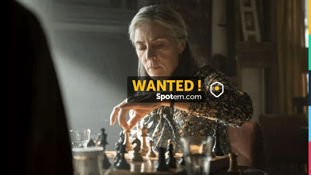 Floral blouse top worn by Catherine Standish (Saskia Reeves) as seen in ...