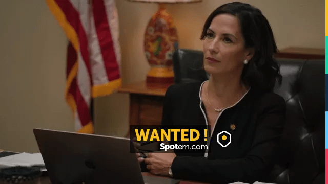 Vestido blanco negro usado por la gobernadora Lynelle Perry (Wendy ...