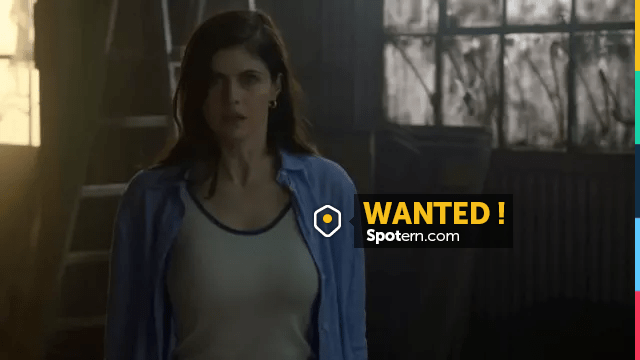Blue chambray shirt worn by Rowan Fielding (Alexandra Daddario) as seen ...