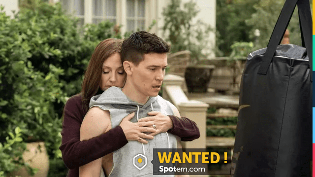 Grey sleeveless hoodie worn by Carlo Baxter (Jimi Stanton) as seen in ...