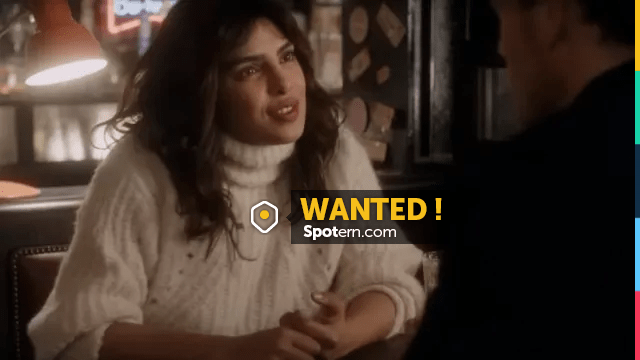 White wool turtleneck sweater worn by Mira Ray (Priyanka Chopra) as ...