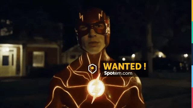 The Flash Red Super-hero costume worn by Barry Allen (Ezra Miller) in ...