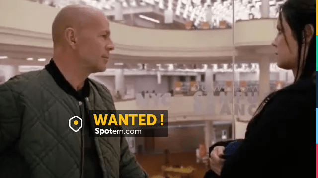 Green quilted bomber jacket worn by Frank Moses (Bruce Willis) in RED ...