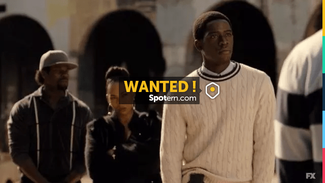 The twisted white sweater worn by Franklin Saint (Damson Idris) in the ...