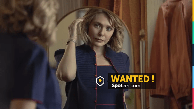 Blue dress and jacket set worn by Candy Montgomery (Elizabeth Olsen) as ...