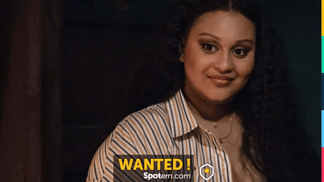 Striped shirt worn by Ginny (Aliyah Royale) as seen in The Watchful Eye TV series outfits ...