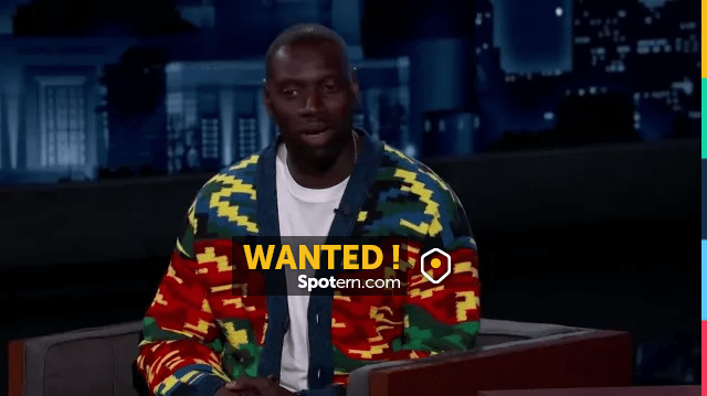 The cardigan worn by Omar Sy on Jimmy Kimmel Live | Spotern