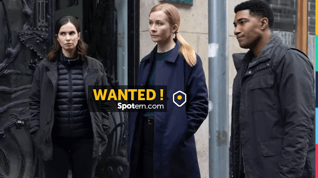 Navy blue trench coat worn by Europol Agent Megan 'Smitty' Garretson ...