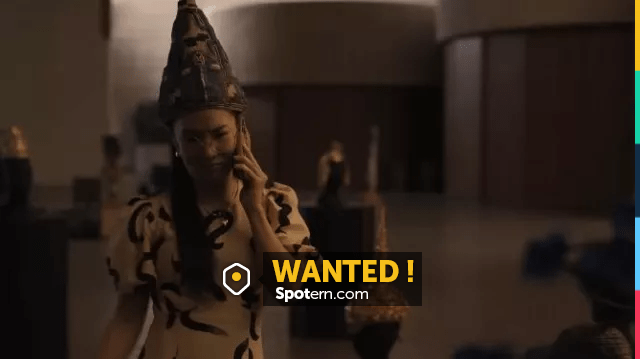 Printed dress worn by Amy Lau (Ali Wong) as seen in Beef TV series ...