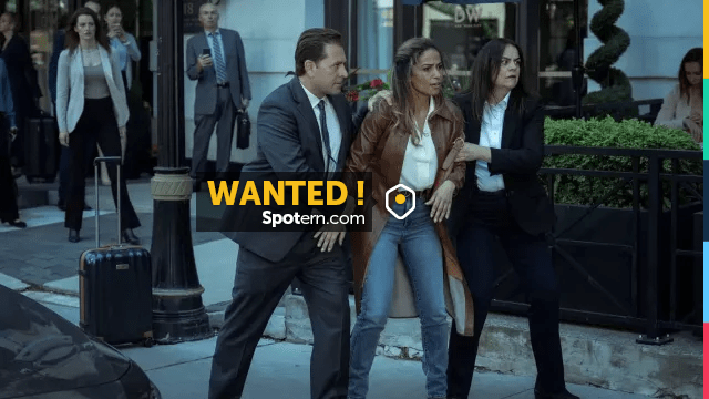 Brown leather coat worn by Hailey Winton (Meta Golding) as seen in ...