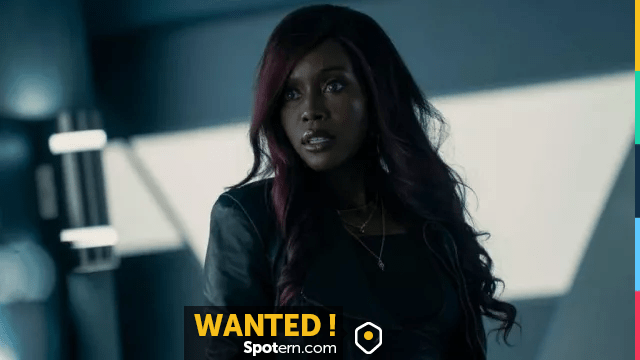 Zip leather jacket worn by Kory Anders (Anna Diop) as seen in Titans ...