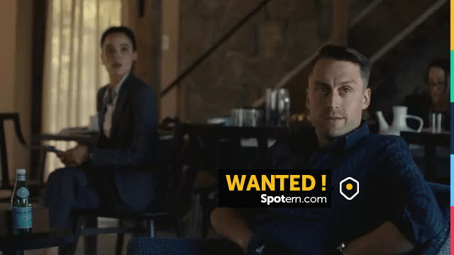 Blue striped formal shirt worn by Roman Roy (Kieran Culkin) as seen in ...