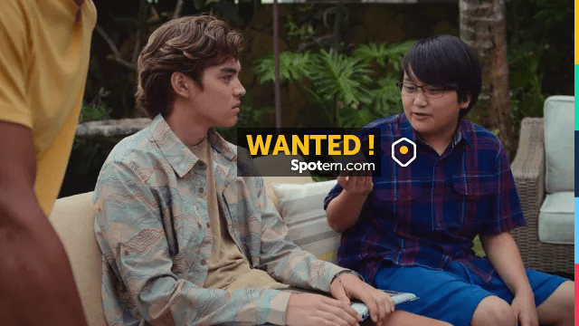 Short Sleeve plaid shirt worn by Brian Patrick Kamealoha (Wes Tian) as ...