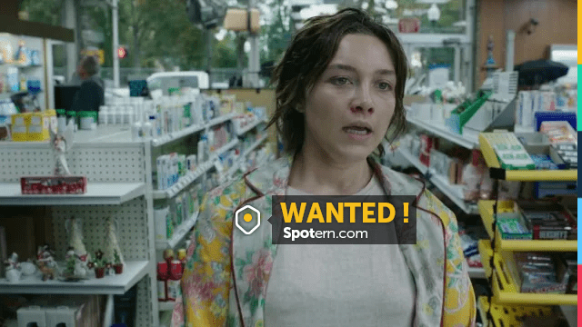 Floral print jacket worn by Allison (Florence Pugh) as seen in A Good ...