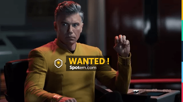 Starfleet yellow uniform worn by Captain Christopher Pike (Anson Mount ...