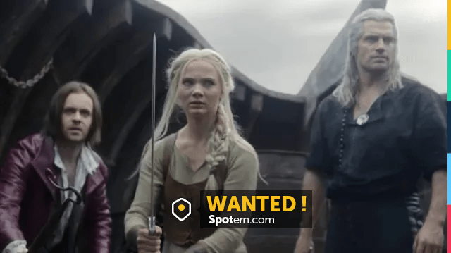 Brown leather vest worn by Ciri (Freya Allan) as seen in The Witcher ...